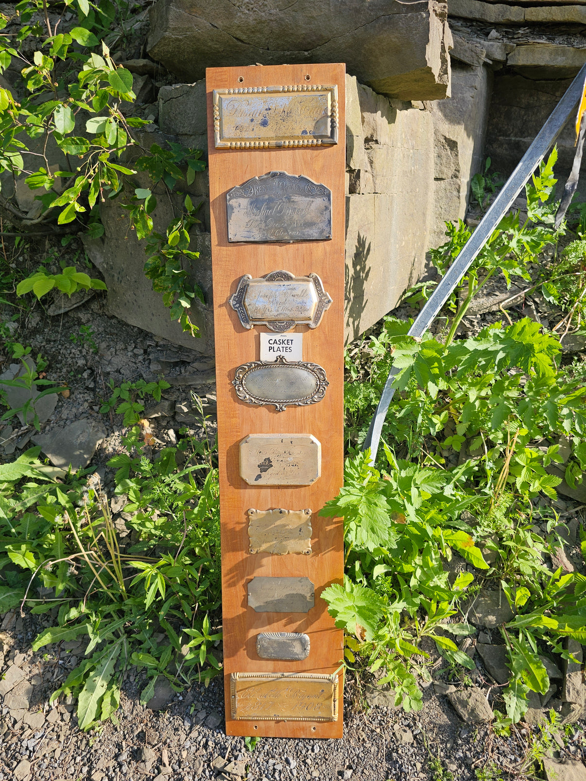 Incredible Casket Plaque Display Board with Collection of Nine Victori ...