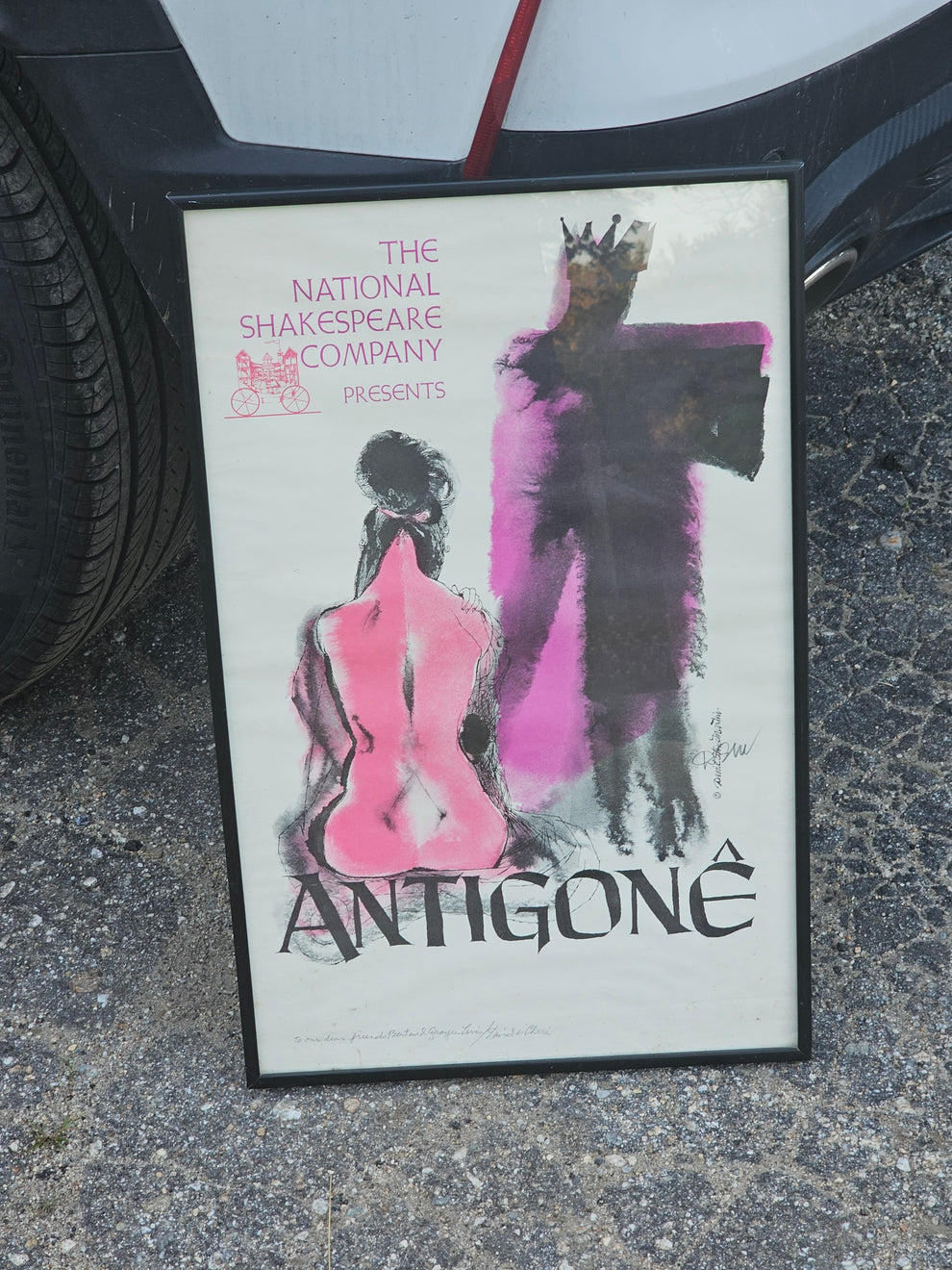 Vintage Framed "Antigone" Theatre Poster, The National Shakespeare Com ...