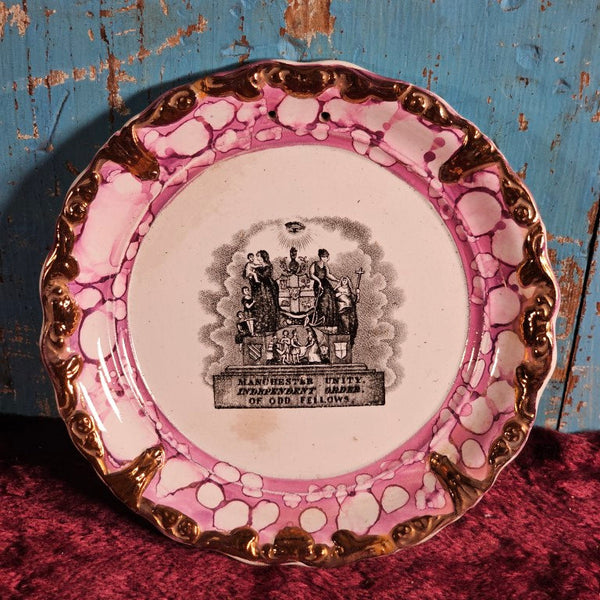 Lot 060 - Antique Odd Fellows Ioof Manchester Unity Plate By Dixon Phi ...