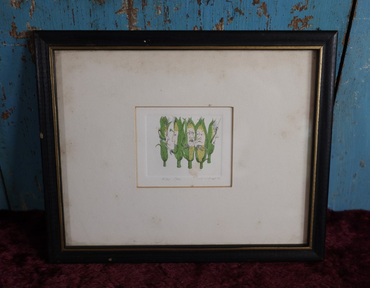Lot 024 - Funny Vintage Artist Proof "Killer Corn" Anthropomorphic Cor ...