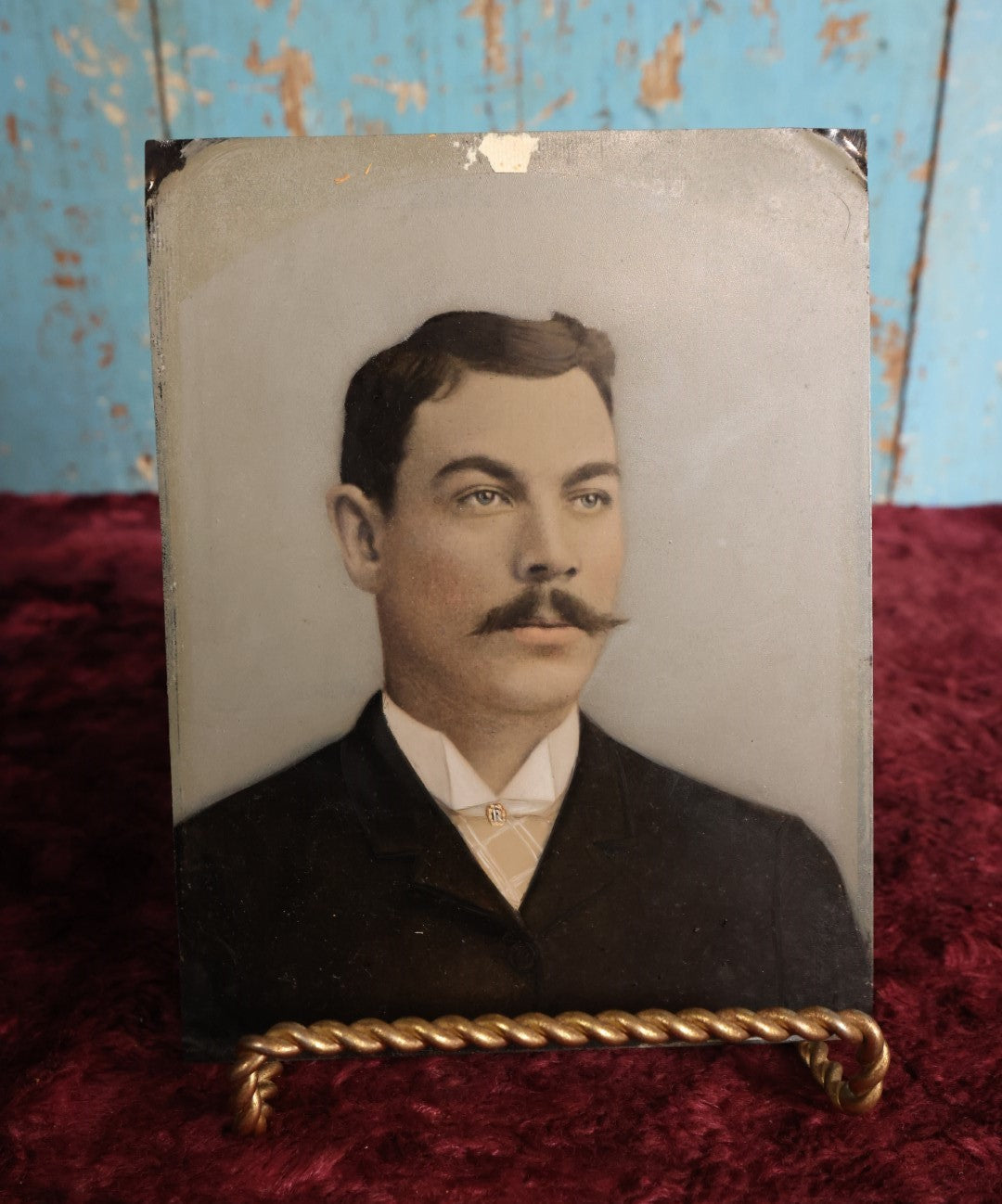 Lot 096 - Full Plate Hand Colored, Hand Tinted Tintype Of Man With Sma ...