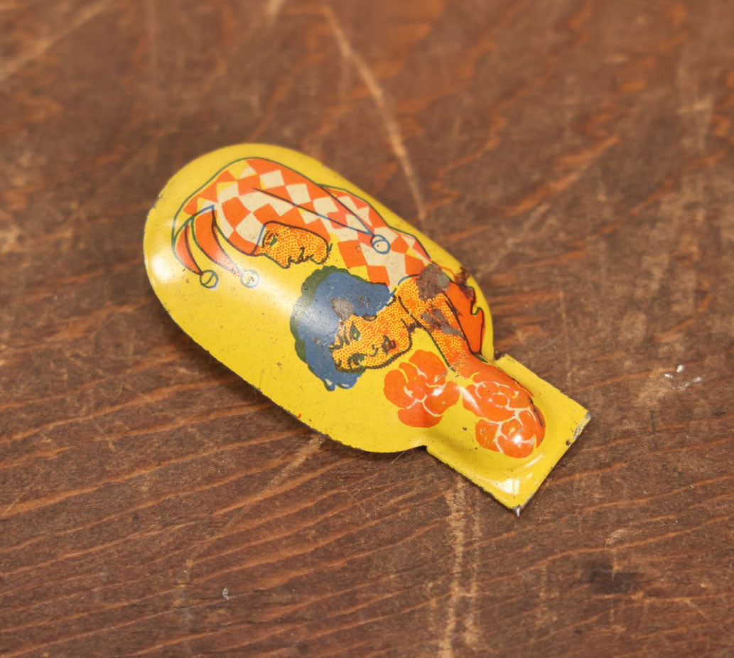 Lot 076 - Antique Tin Lithograph Noisemaker Clicker With Jester / Clow ...