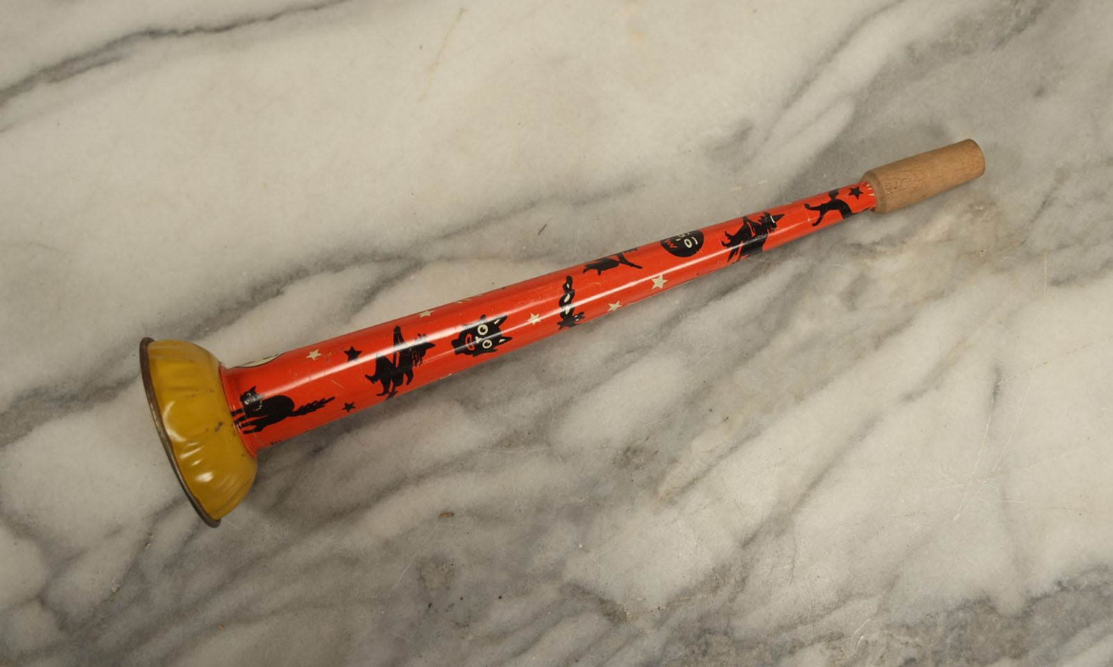 Lot 012 - Antique Halloween Blow Horn Noise Maker With Devil Head, Wit ...