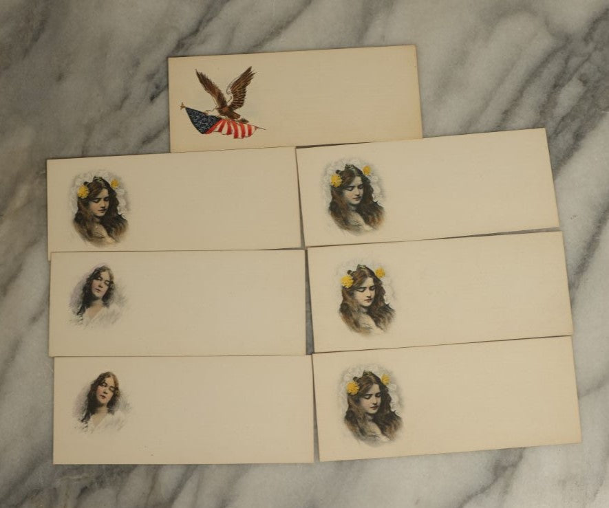 Lot 076 - Grouping Of Seven Vintage Calling Card Book Marks, Six With ...