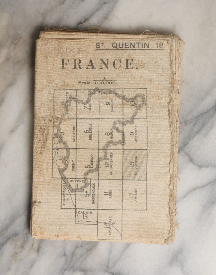 Lot 072 - Single Ephemera Piece, Antique Fold Out Map Of St. Quentin ...