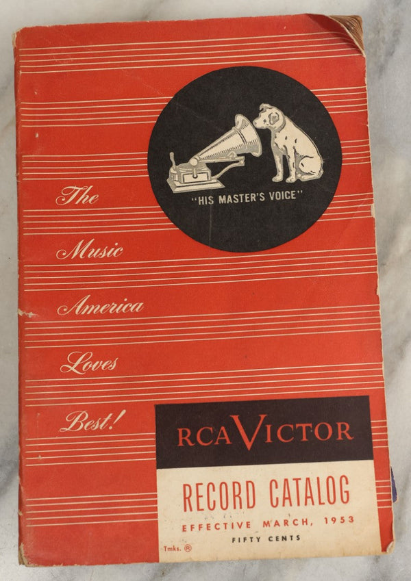 Lot 172 - R.C.A. Victor Record Catalogue For March 1953, "The Music Am ...