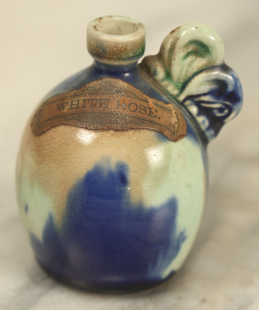 Lot 027 - Antique Miniature Ceramic Perfume Fragrance Bottle Pot With ...