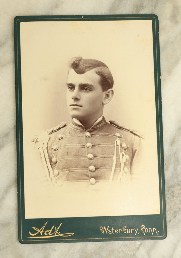 Lot 069 - Antique Cabinet Card Photo Of A Young Man In Uniform, Adt ...