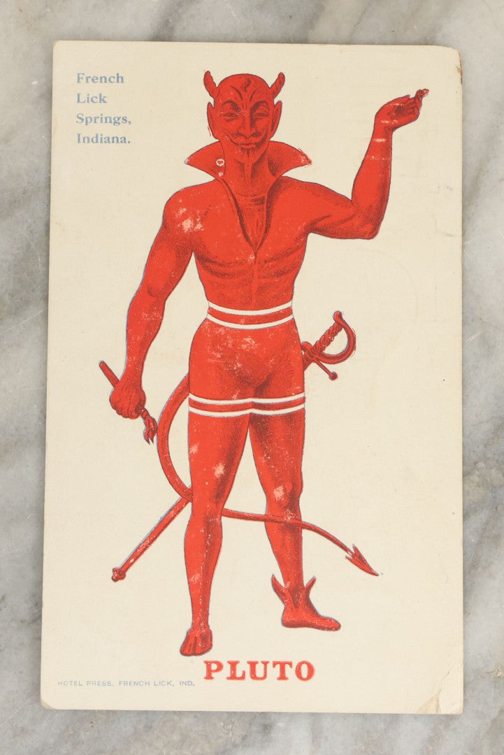 Lot 148 - Antique Pluto Water Devil Mascot Advertising Postcard, Frenc ...