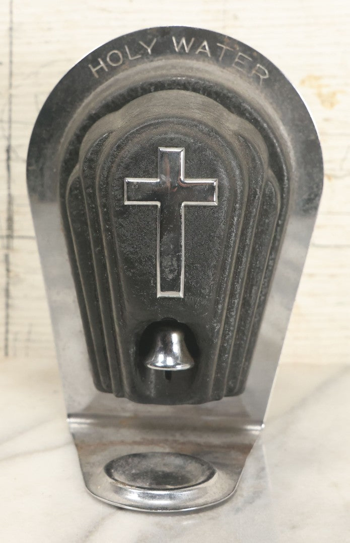 Lot 066 - Vintage Wall Mount Holy Water Dispenser For Church Or Funera ...