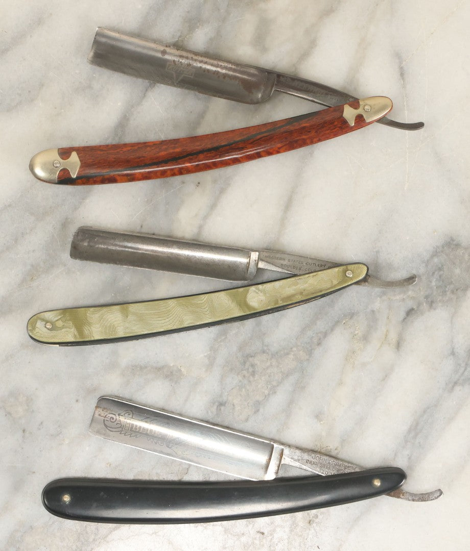 Lot 109 - Grouping Of Three Vintage Straight Shaving Razors Including ...