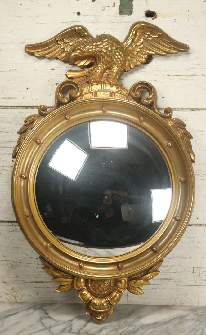 Lot 025 - Vintage Syroco Eagle Convex Mirror Wall Hanger, By Syroco In ...