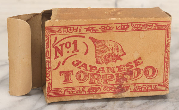 Lot 025 - Vintage No. 1 Japanese Torpedo Fireworks Advertising Cardboa ...