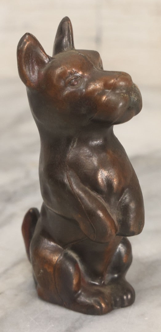 Lot 064 - Vintage Bronzed Pot Metal Begging Scottie Dog Statuette ...
