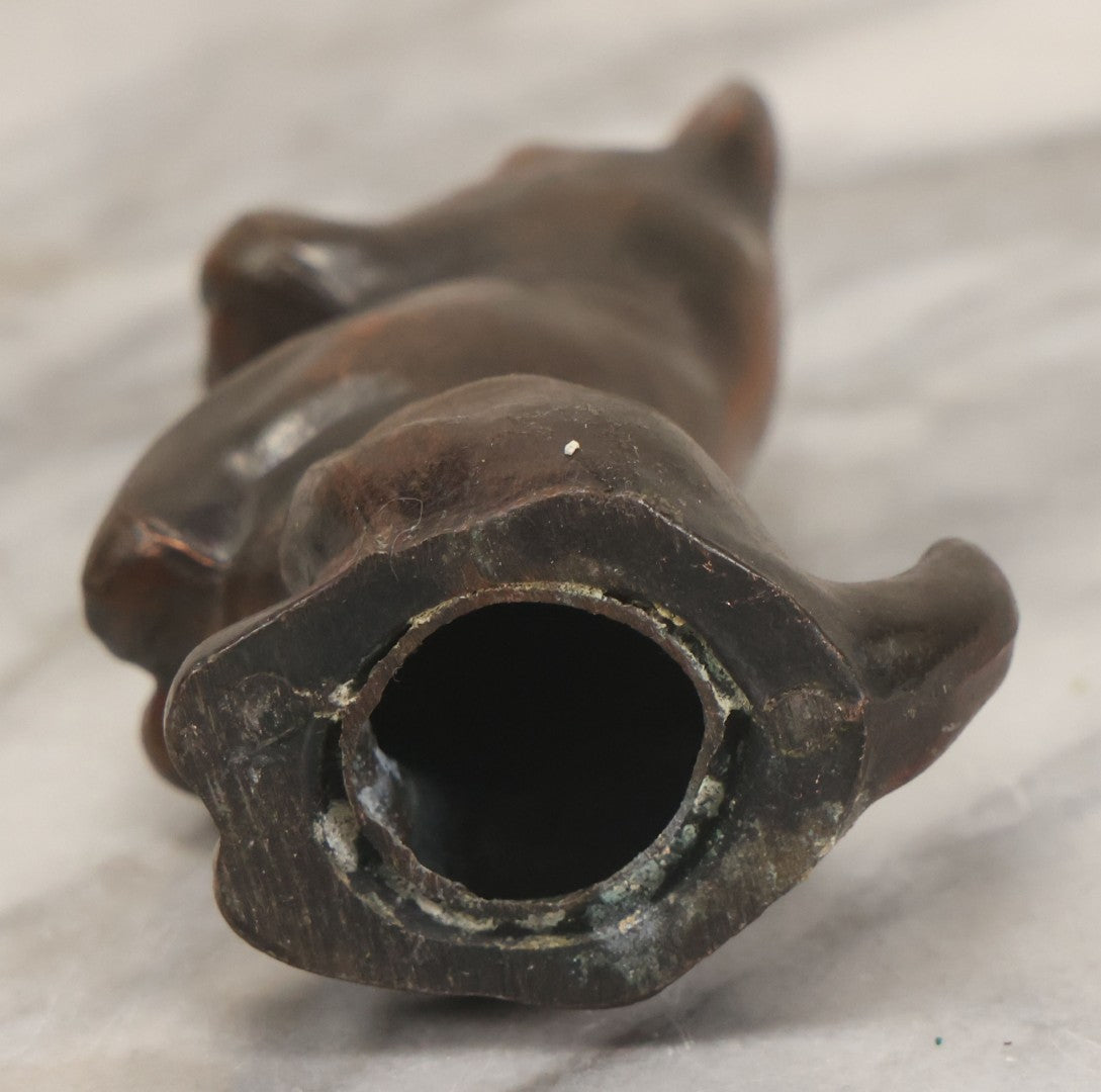 Lot 064 - Vintage Bronzed Pot Metal Begging Scottie Dog Statuette ...