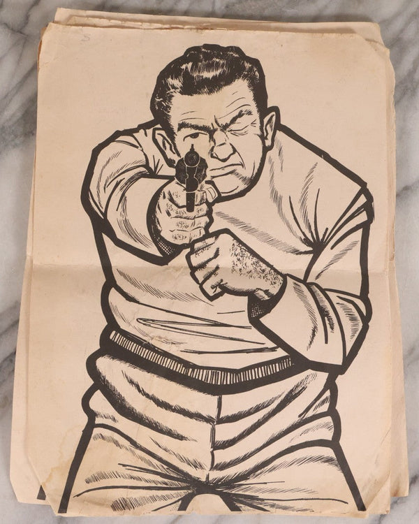 Lot 171 - Grouping Of Six Vintage Practice Shooting Targets With Print ...