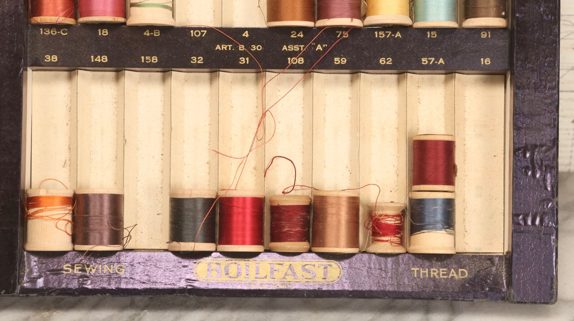 Lot 117 - Antique Clark's O.N.T. Colors Boilfast Sewing Thread Display ...