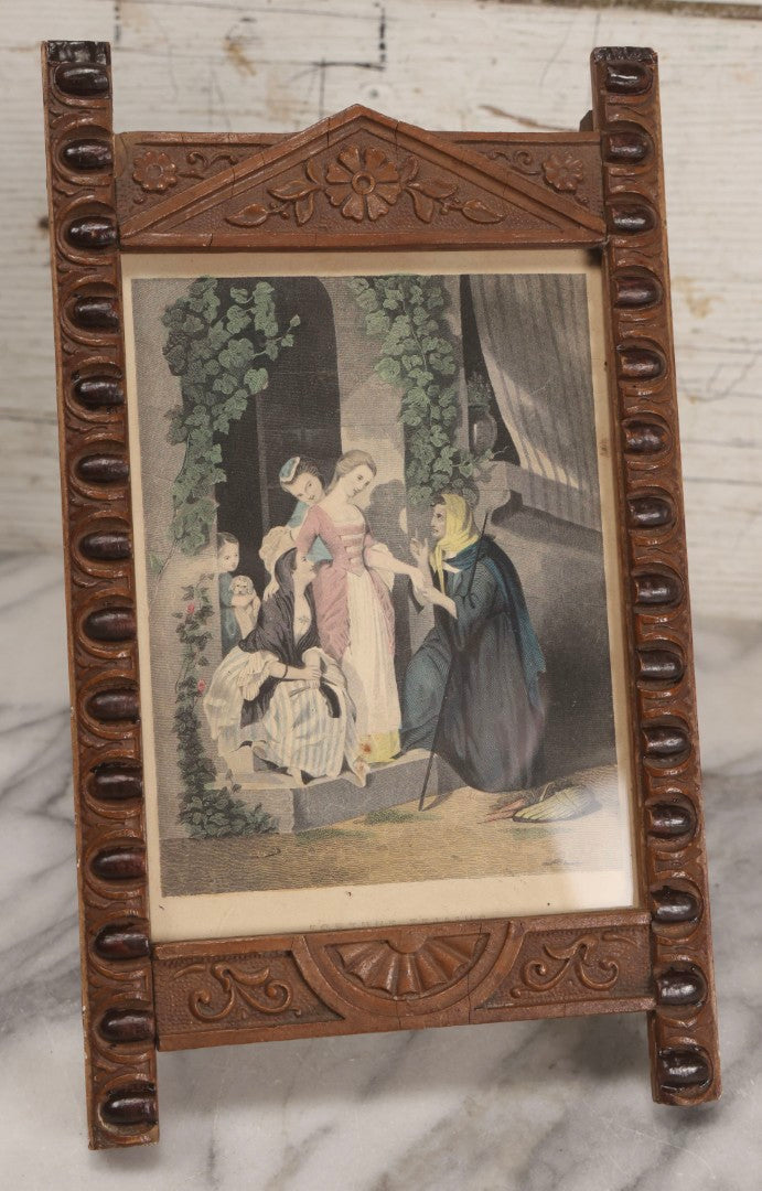 Lot 020 - Antique Framed Hand-Colored Engraving “Fortune Telling” For ...