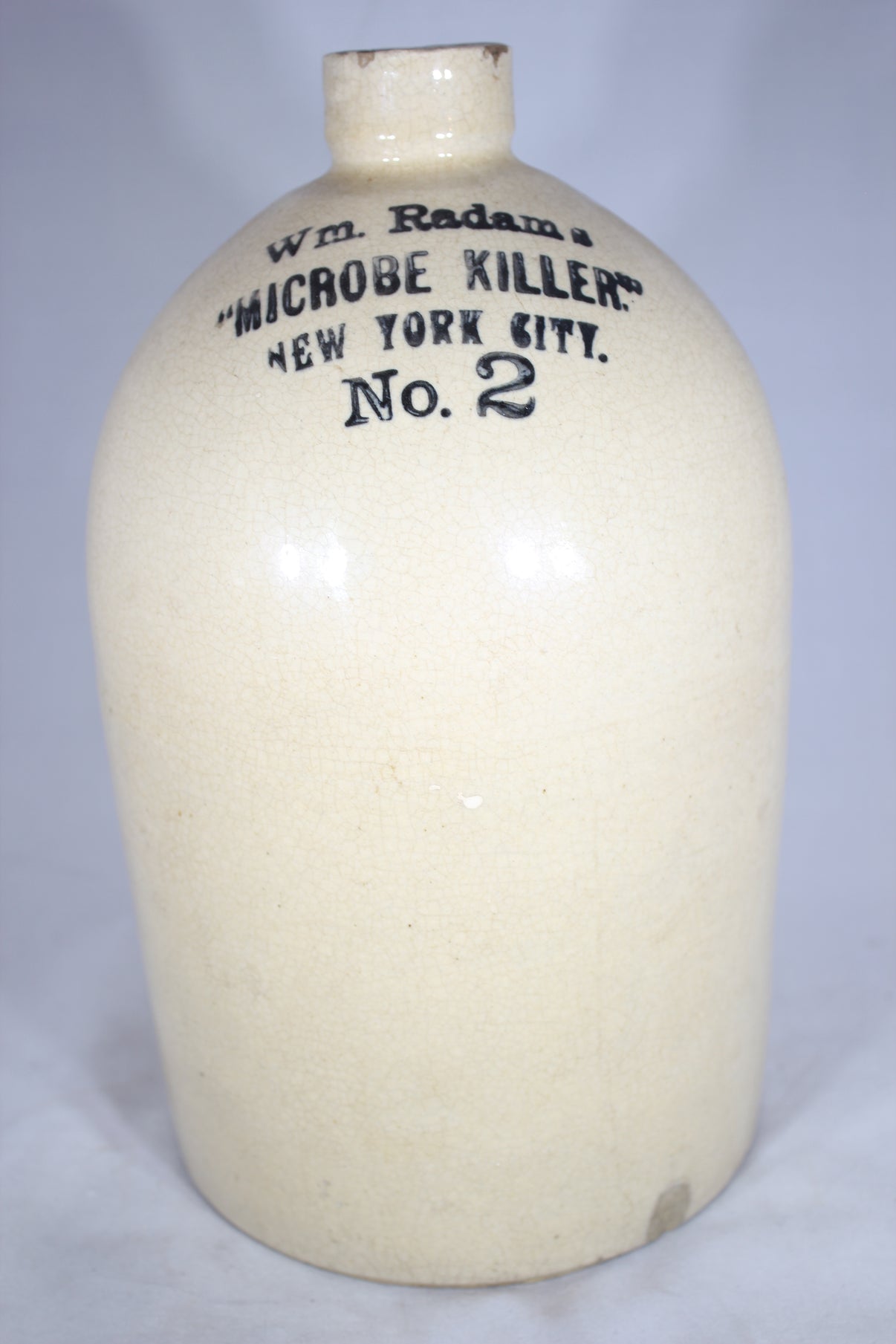 Wm. Radam's Microbe Killer No. 2 Antique Stoneware Jug Bottle, New Yor ...