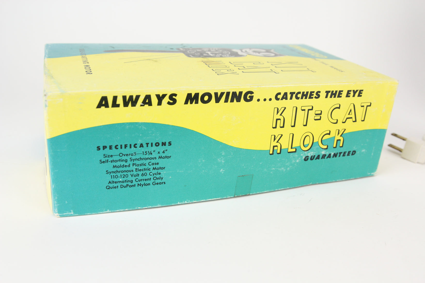 Animated Vintage Jeweled Kit Cat Clock in Original Box (Nonfunctioning ...