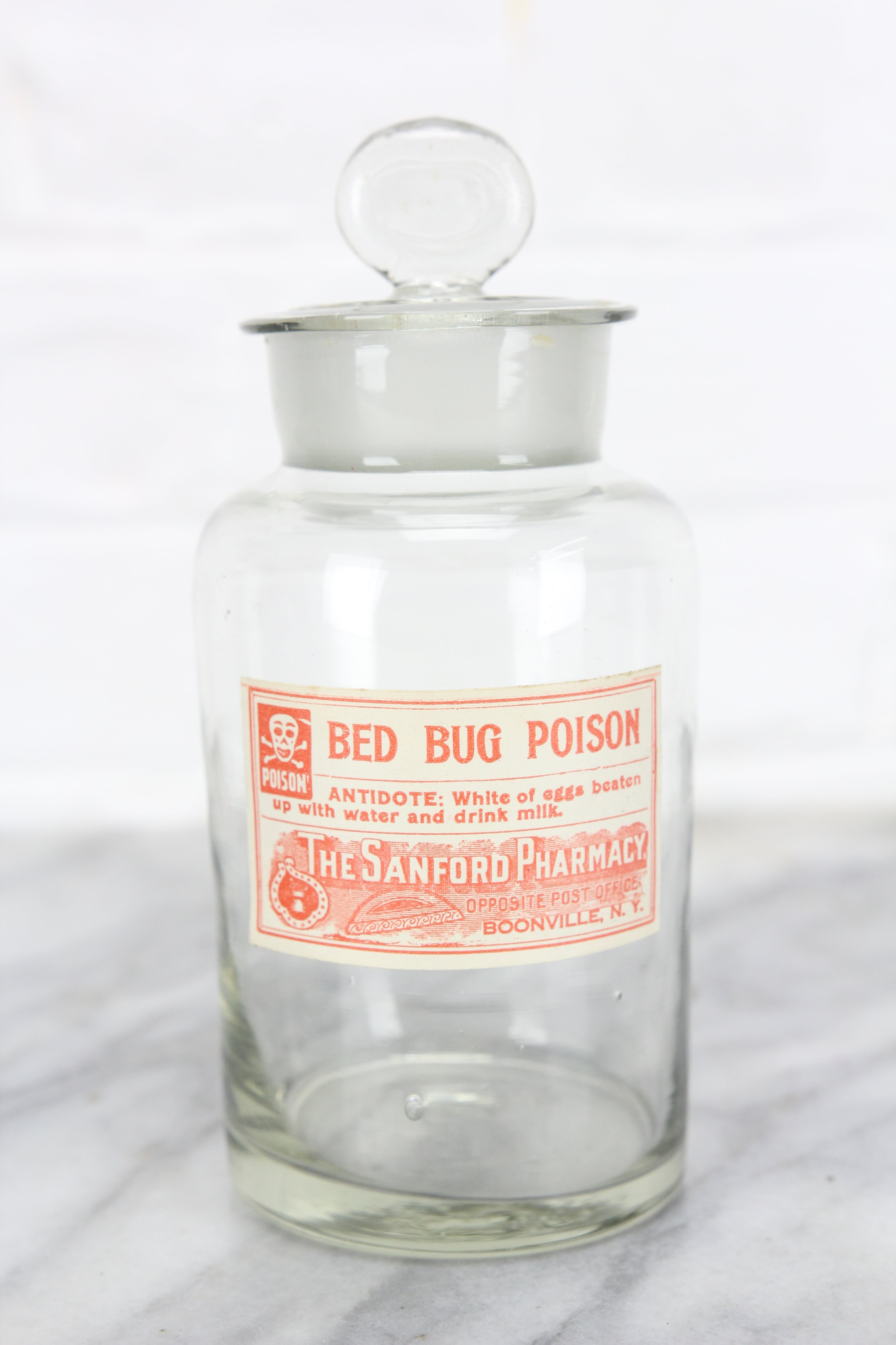 The Sanford Pharmacy Bed Bug Poison Glass Bottle – Memory Hole Vintage