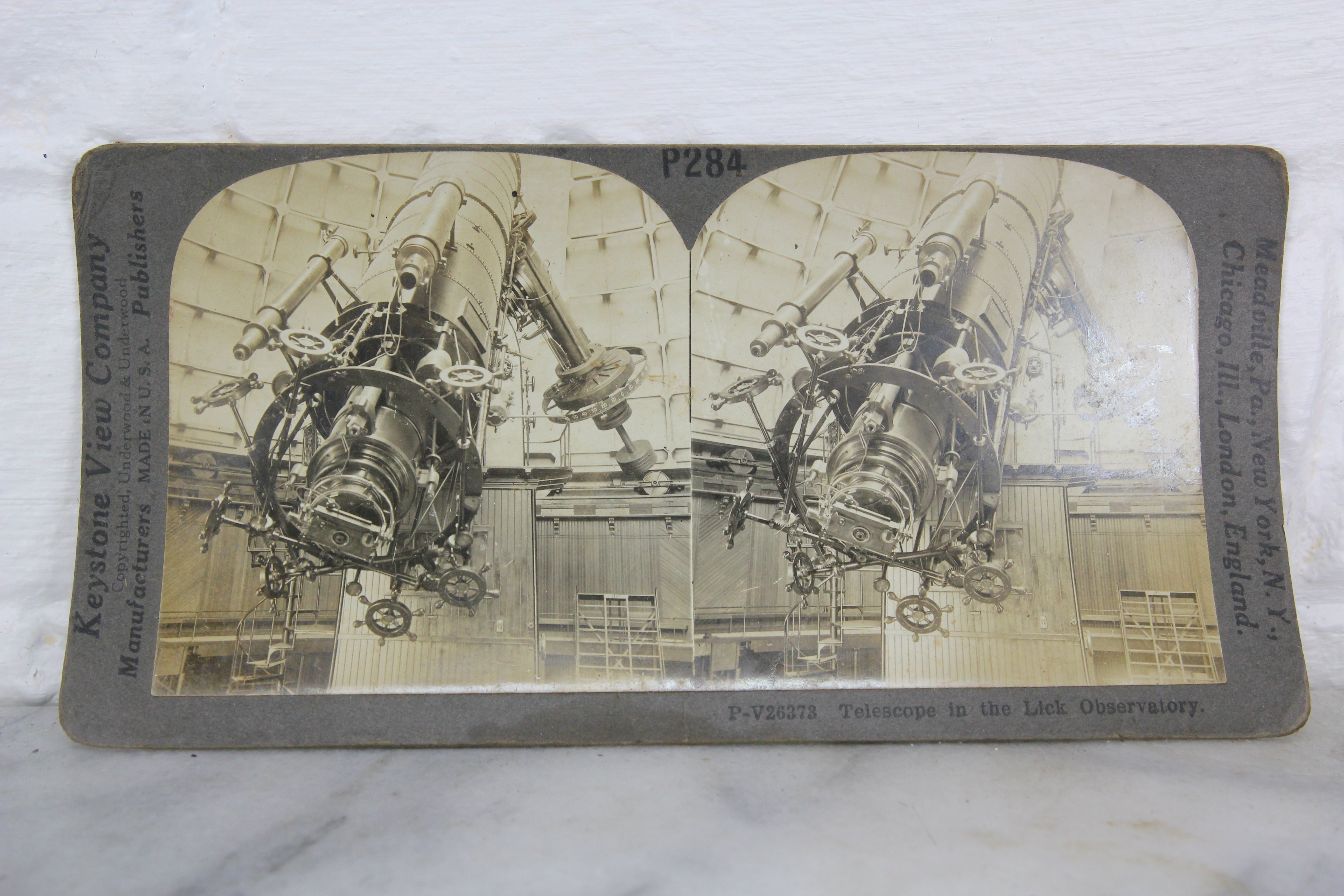Telescope in the Lick Observatory - Keystone Stereo Card – Memory Hole ...