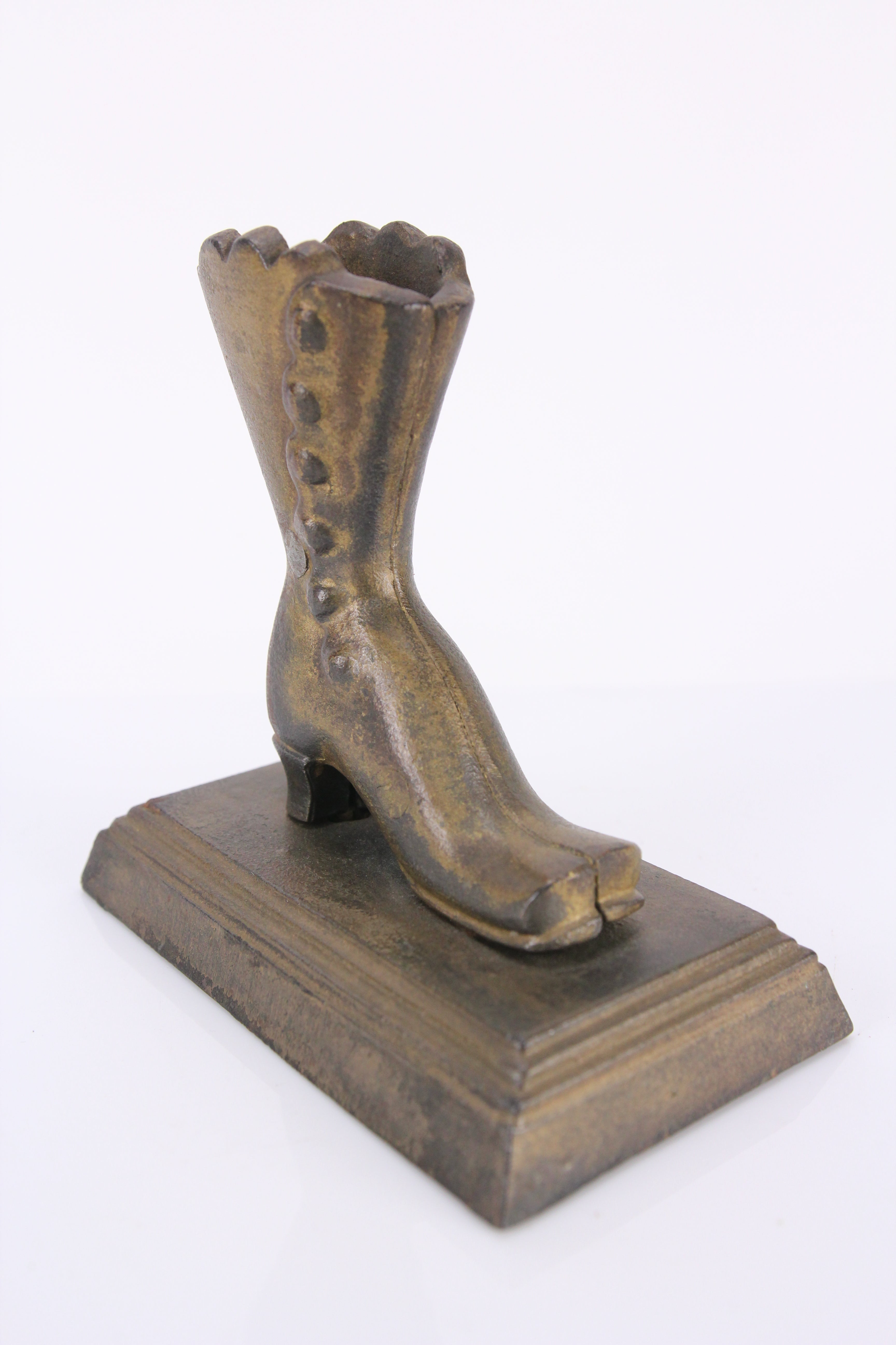 Antique Cast Iron Victorian Boot Shoe Match Safe with Original Paint ...