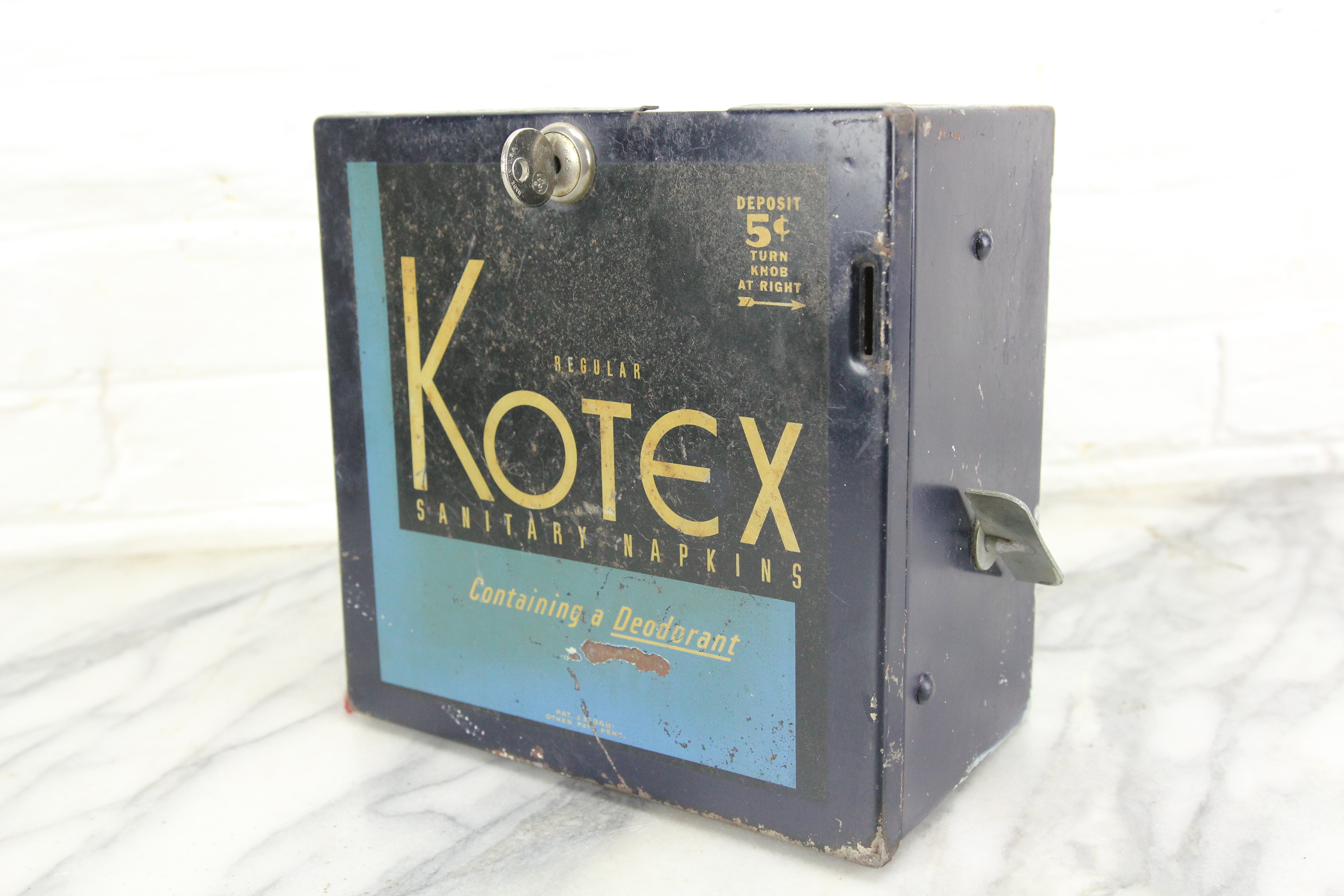 Kotex 5 Cent Feminine Sanitary Napkin Vending Machine Tampon Dispenser ...