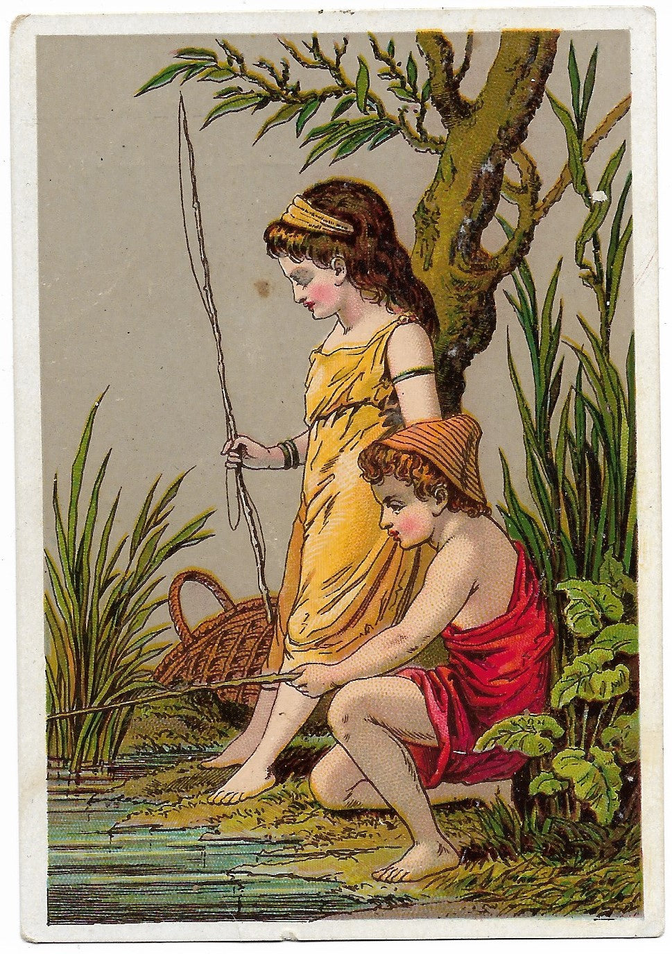 Nauss Bros., Branches of Washington Market Antique Trade Card - 3" x 4 ...